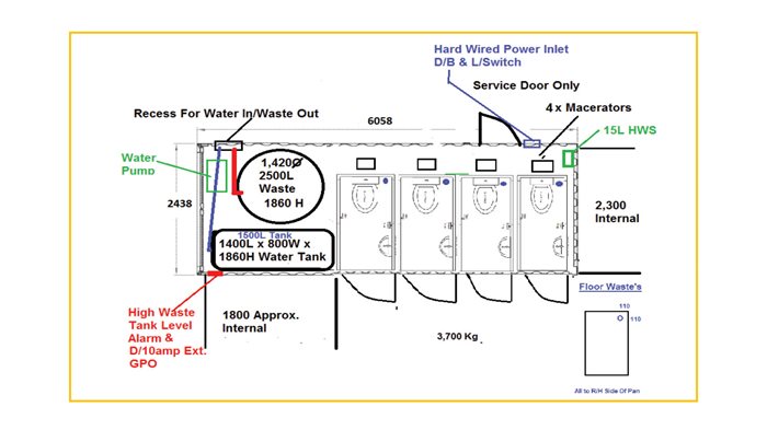 Ablution Block l Portable Building Hire l Brooks Hire Service | Brooks Hire